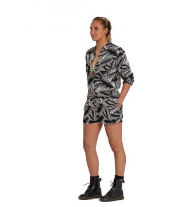 Volcom Stay Palm Jumpsuit (Black & White) Women - Alpinstore
