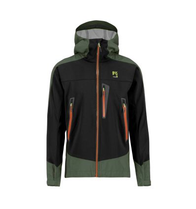 Men's waterproof jacket Karpos MARMOLADA (Black Sand/Thyme) - Alpinstore