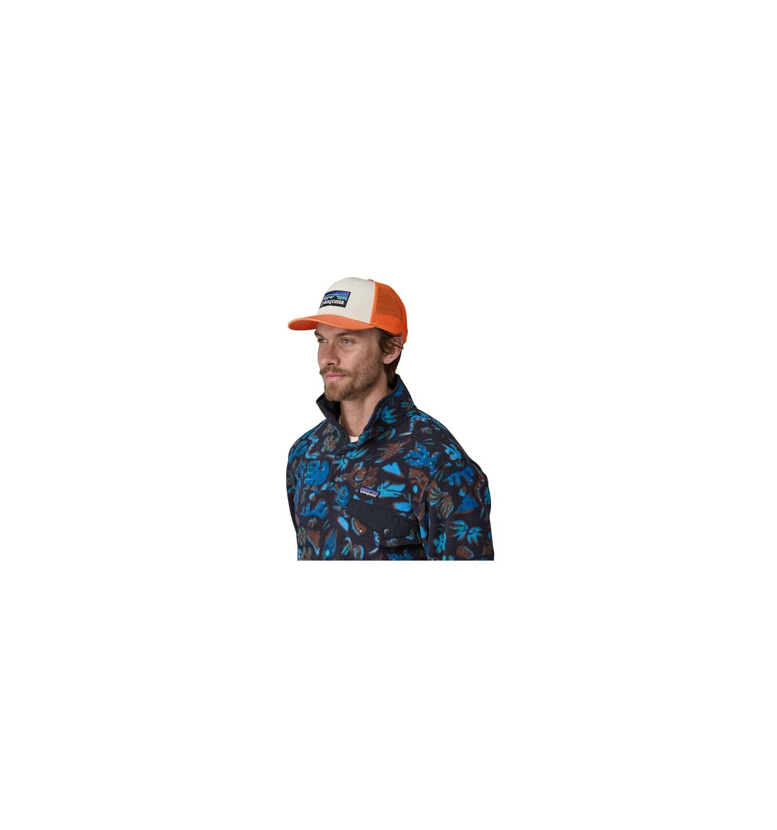 Mütze Patagonia P-6 Logo Trucker Hat (White w/Redtail Rust) - Alpinstore