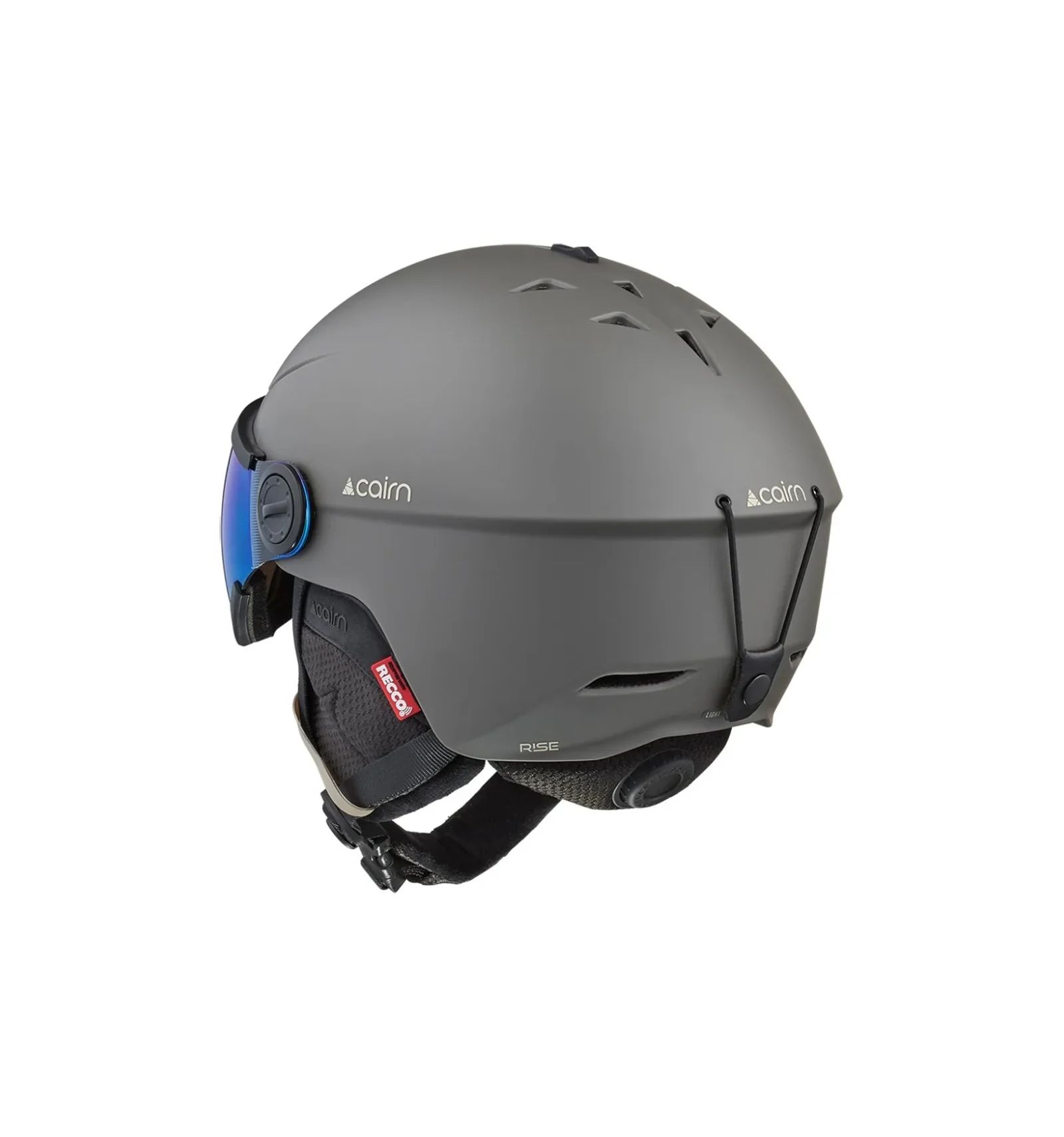 Ski helmet Cairn RISE VISOR PURE (mat khaki clay) - Alpinstore