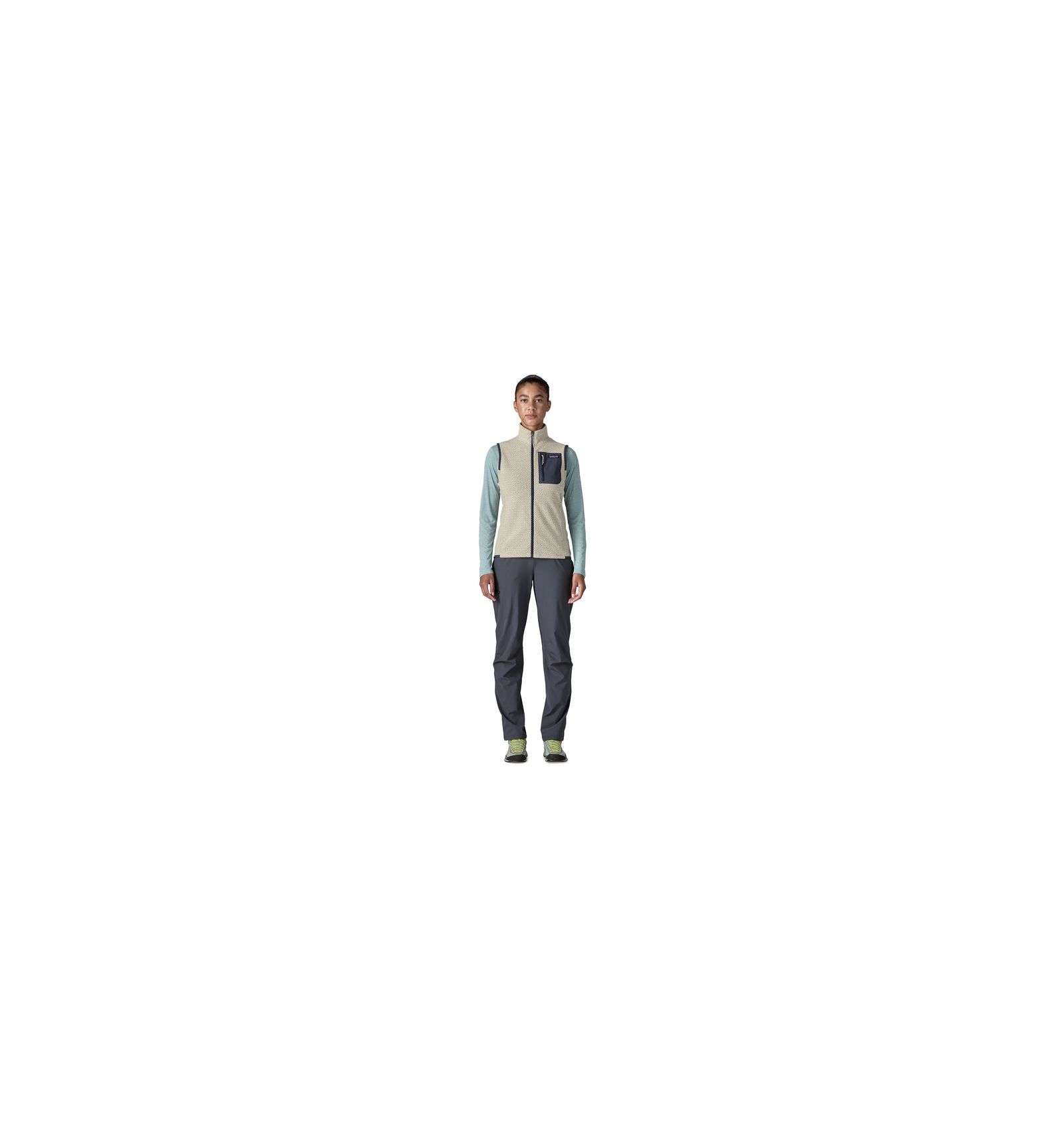 Mouwloze vest Patagonia W's R1 Air Vest (Wool White) Dames - Alpinstore