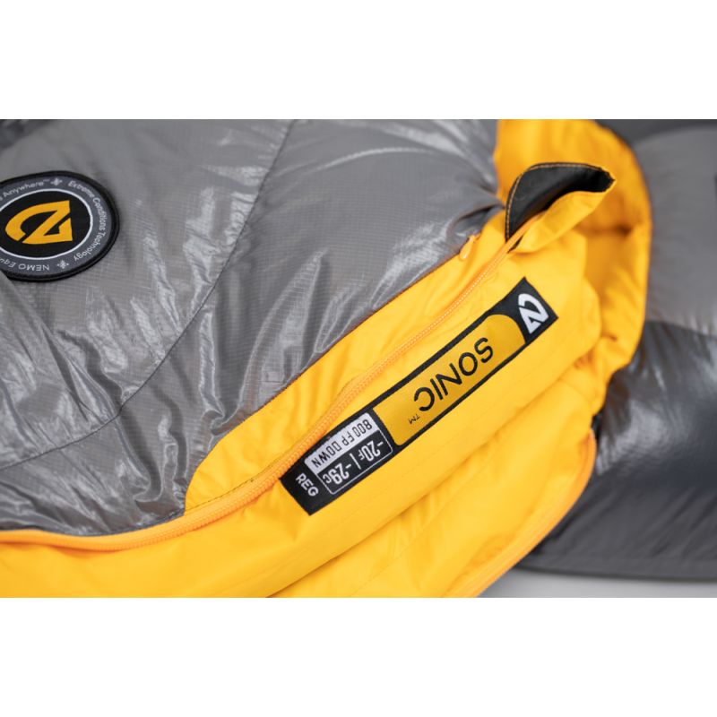 Sac de couchage NEMO Sonic -20 Long (Gris) Mixte - Alpinstore